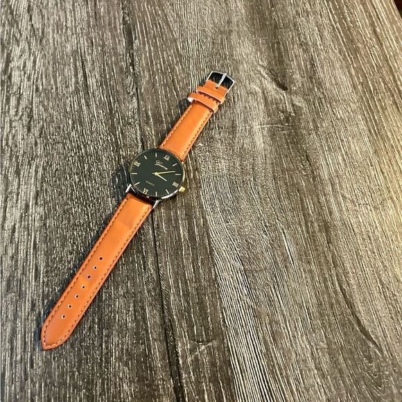 Geneva | Accessories | Mens Watch Black Gold Brown New | Poshmark